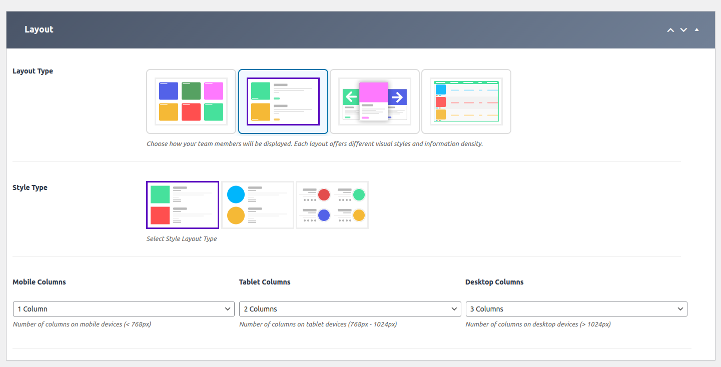 List Layout - WordPress Team Manager – Showcase Team Members